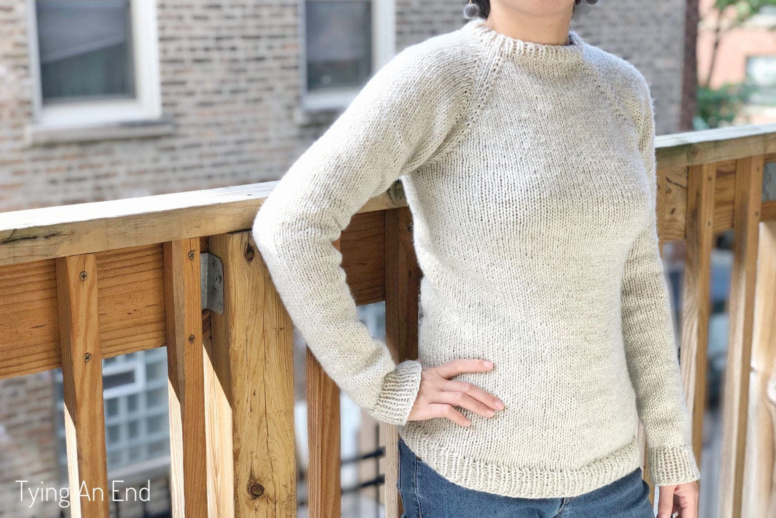 Beginner Knit Raglan Sweater - Pattern Review - Tying An End